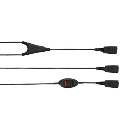 Jabra Headset Y-Training Cable | QD Splitter for Desk Phone Coaching